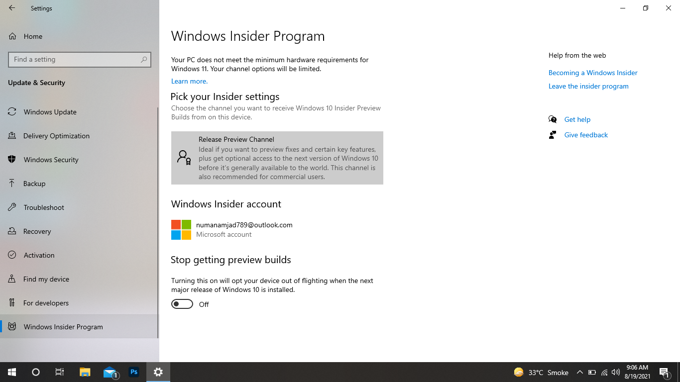 Window insider program | Microsoft Community Hub